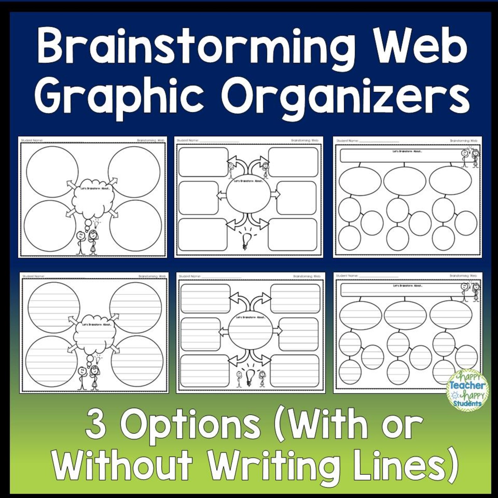 Printable Brainstorming Graphic Organizer | Brainstorm Web for Kids ...