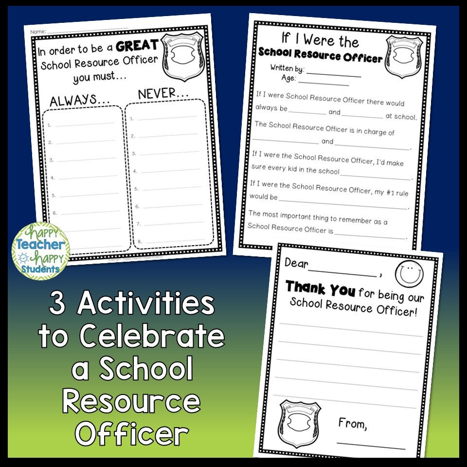School Resource Officer Appreciation Thank You for School Resource ...