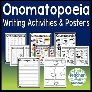 Onomatopoeia Activities & Posters: Word List, Write a Comic, Digital ...