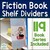 Nonfiction AND Fiction Library Shelf Dividers, Classroom Library Shelf ...