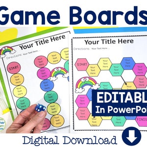 Blank Game Board Template: 5 EDITABLE Blank Board Game Templates for ...
