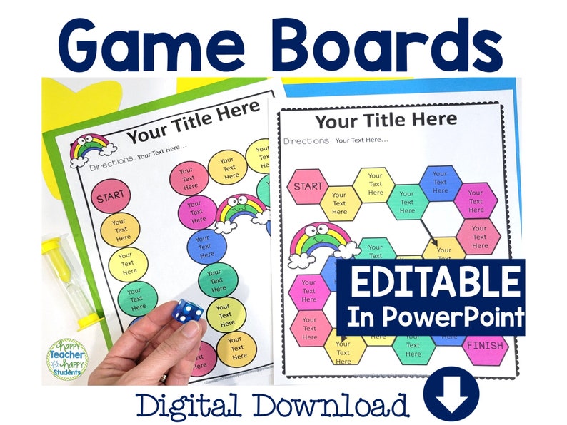 Blank Game Board Template: 5 EDITABLE Blank Board Game Templates for ...