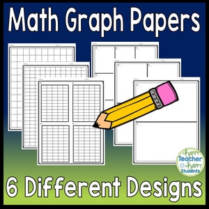 Math Graph Paper Template for Kids | 6 Designs | Graph Grid Papers ...