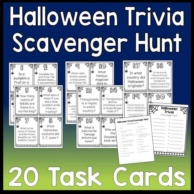 Halloween Trivia Game for Kids | 20 Halloween Trivia Questions ...