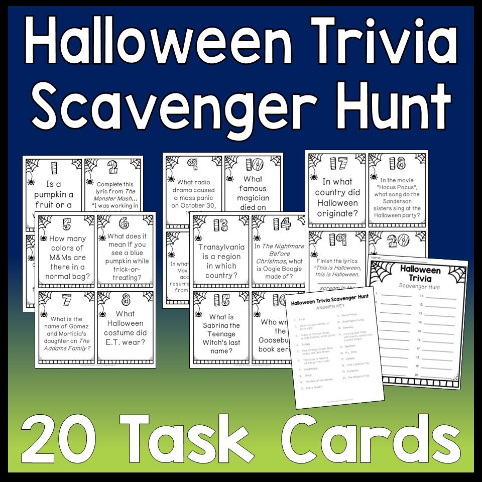 Halloween Trivia Game for Kids | 20 Halloween Trivia Questions ...