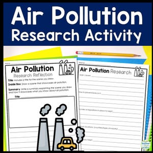 Air Pollution Research Activity: Research, Draw & Summarize (digital ...