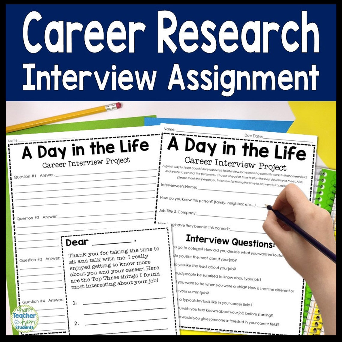 Career Day Interview Project: Career Exploration Activity (digital ...