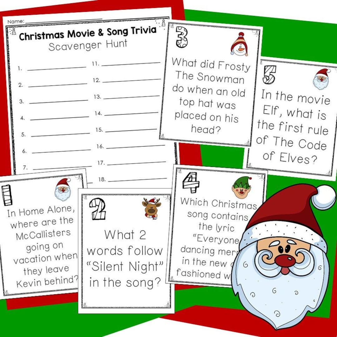 Christmas Trivia Game, Christmas Trivia Questions, 20 Music & Song ...