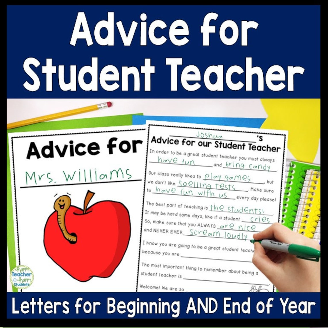Advice Letter for Student Teacher (beginning & End) Student Teacher ...