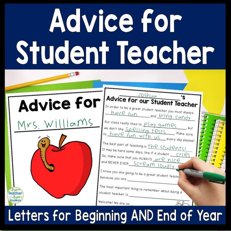 Advice Letter for Student Teacher | Student Teacher Letter From ...