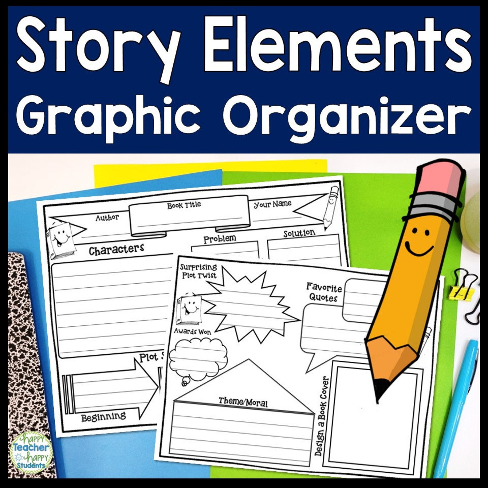 2 Page Story Elements Poster | Story Elements Worksheet | Story ...