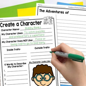 Create a Character Create a Book Character Writing & Drawing Activity Make Your Own Character ...