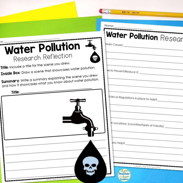 Water Pollution Research Activity for Kids | Research Water Pollution ...