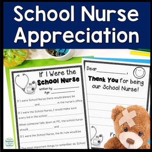 School Nurse Appreciation Thank You Card | Thank You for Nurse | School ...