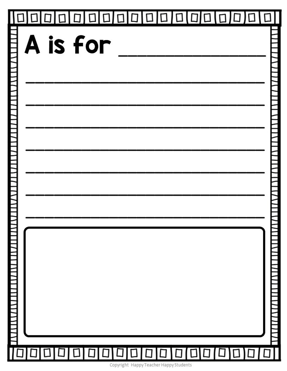 Printable ABC Book Template | Alphabet Book for Any Topic | ABC Book ...