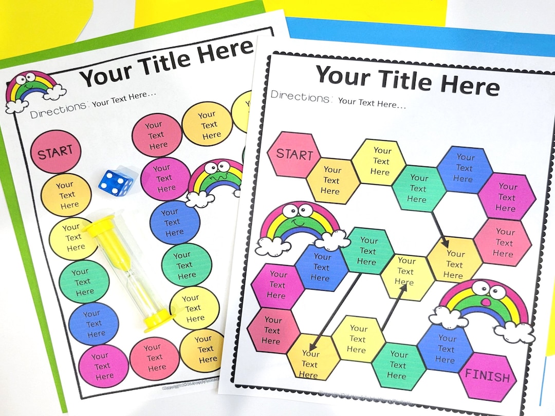 Blank Game Board Template: 5 EDITABLE Blank Board Game Templates for ...