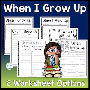 When I Grow up Writing Activity, What I Want to Be When I Grow up ...