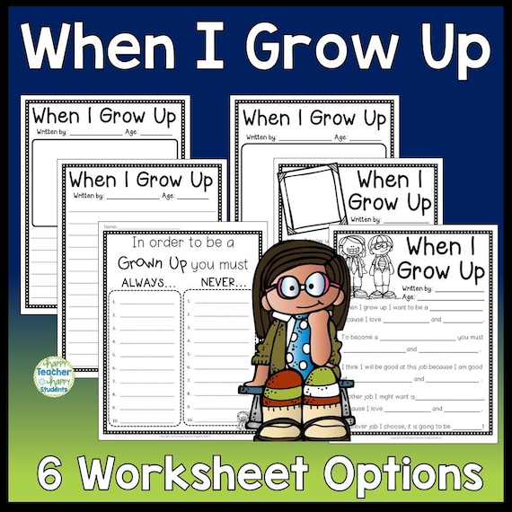 What Do I Want To Be When I Grow Up Worksheet Goals Archives