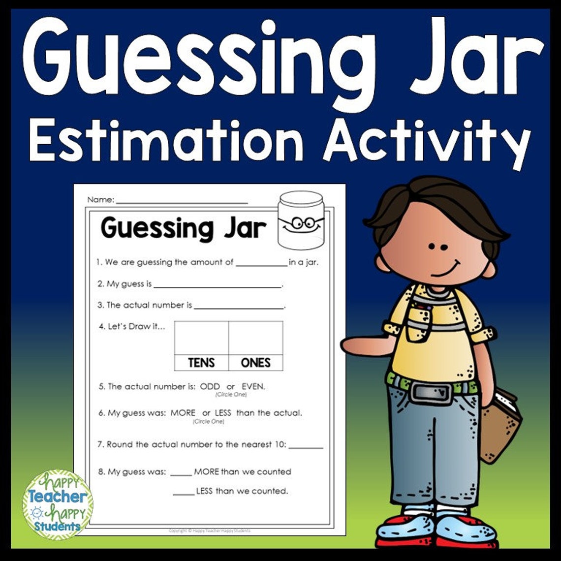Guessing Jar Estimation Activity 101 Guessing Jar Ideas Included Guess ...