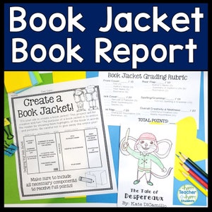 Book Jacket Project Template: Fiction Book Report (digital Download) - Etsy