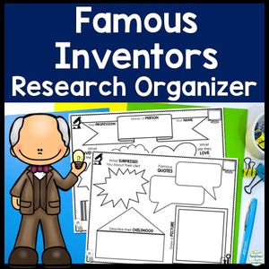 Famous Inventors Research Organizer: 2-page Graphic Organizer (PDF) - Etsy