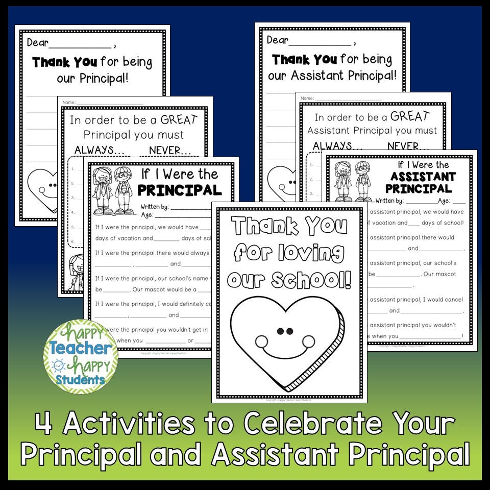 Principal and Assistant Principal Appreciation Note | Thank You Card ...