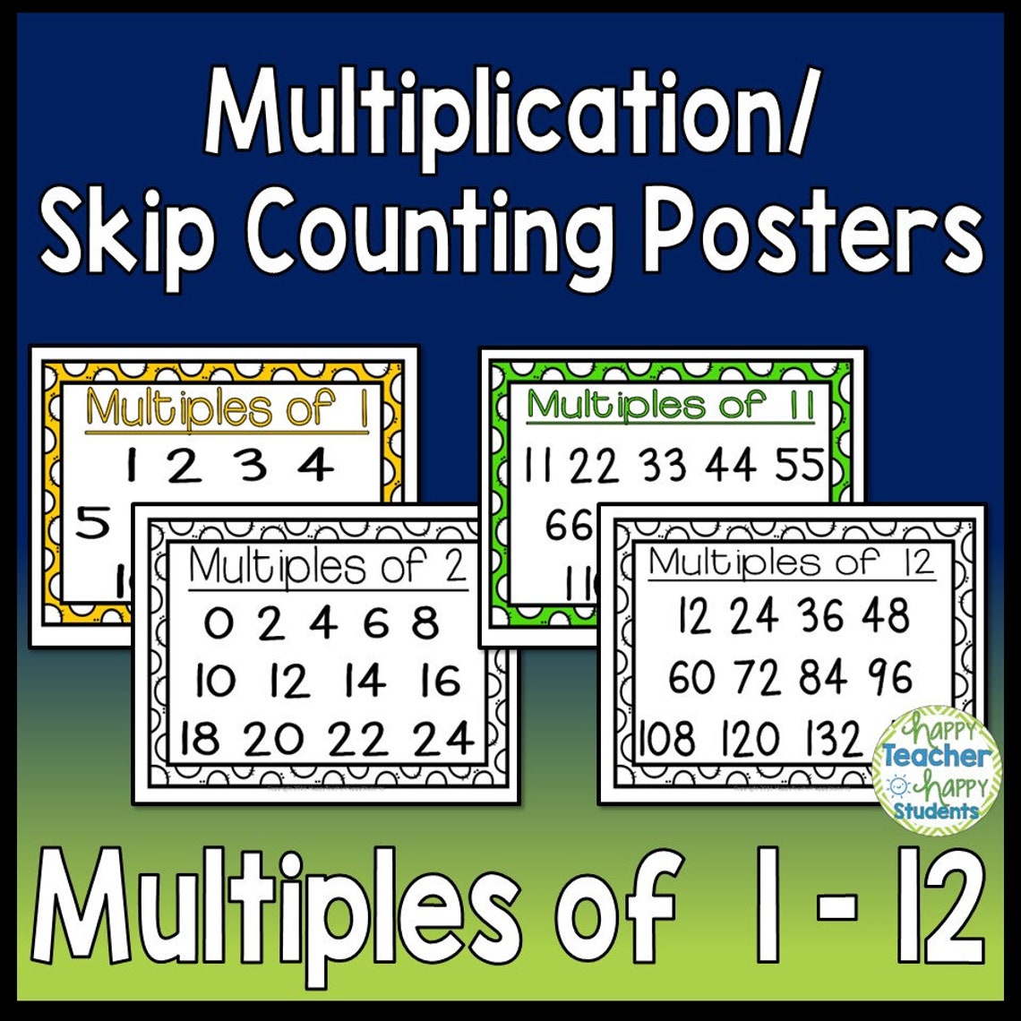 Multiplication Posters Printable | X 1 Thru X 12 | Skip Counting ...