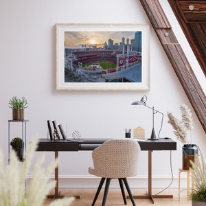 Cincinnati Reds Great American Ballpark PRINT ONLY Fine Art Paper Frame ...