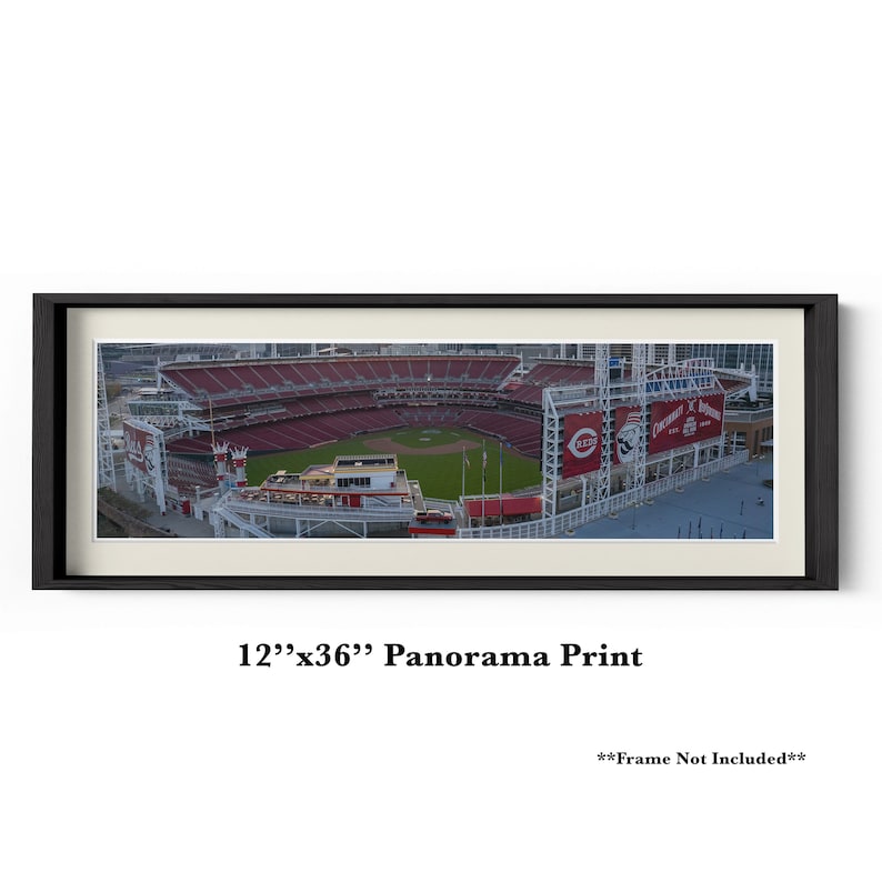 Cincinnati Reds Great American Ballpark PRINT ONLY Fine Art Paper Frame ...