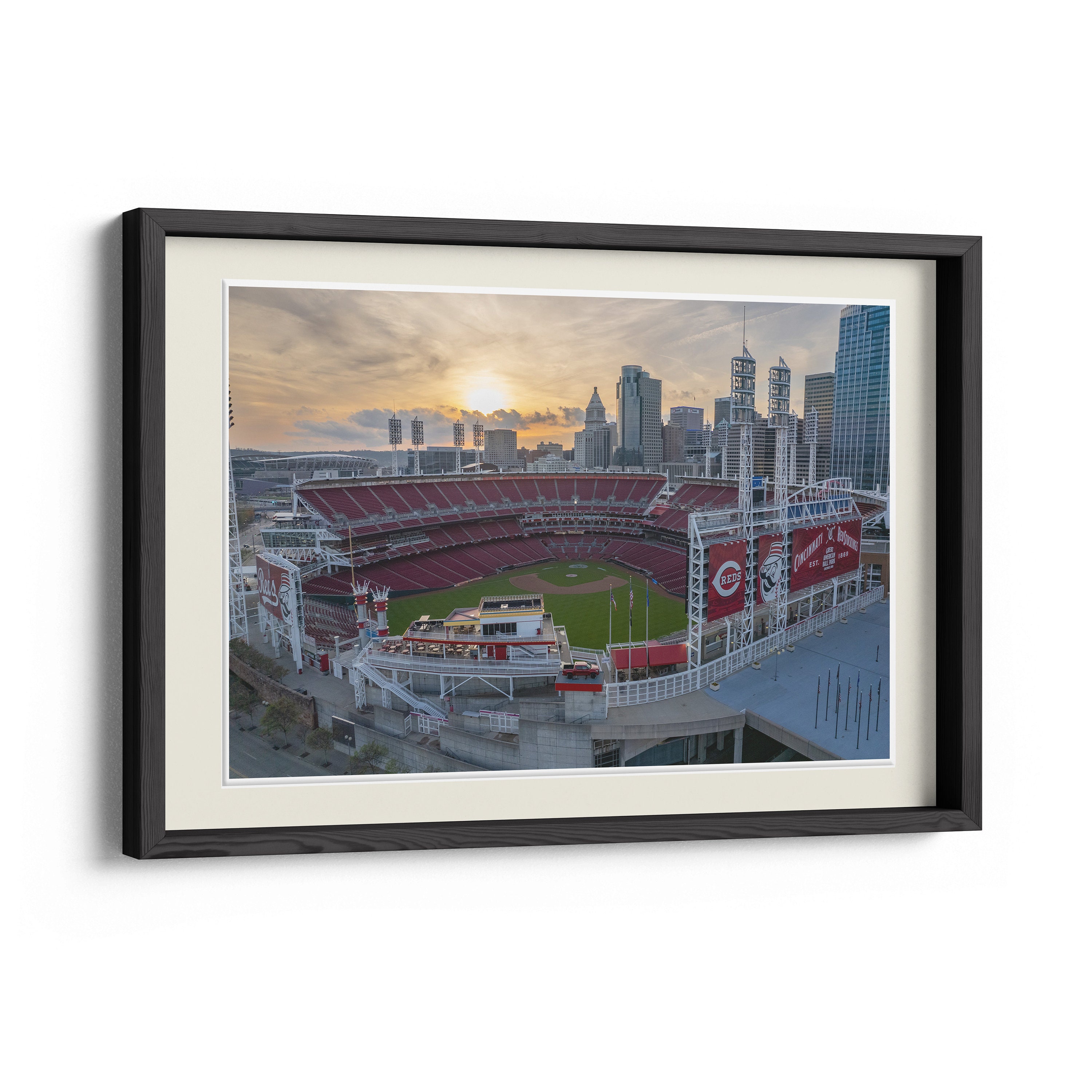 Cincinnati Reds Great American Ballpark PRINT ONLY Fine Art Paper Frame ...
