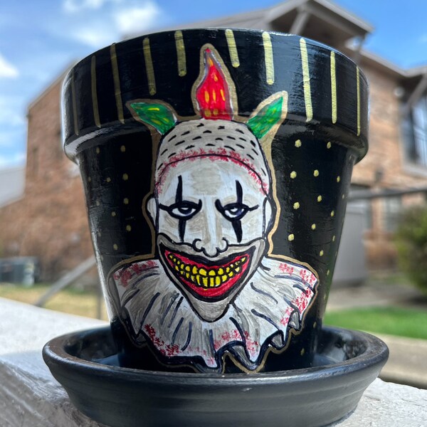 Painted Clay Pots - Etsy