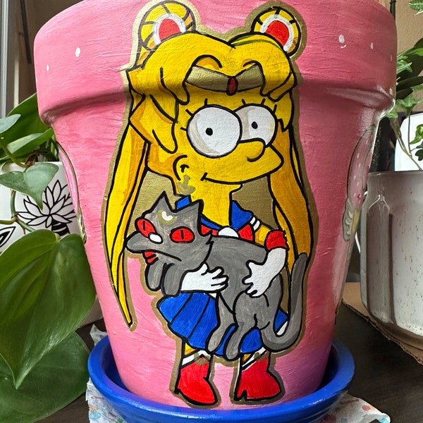 Cartoon Plant Pot - Etsy