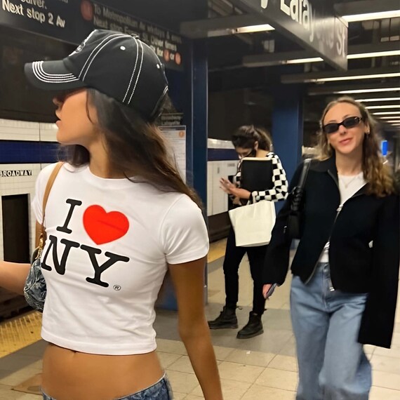 I Love New York City NYC Y2K Slogan Baby T-Shirt Ästhetik - Etsy.de