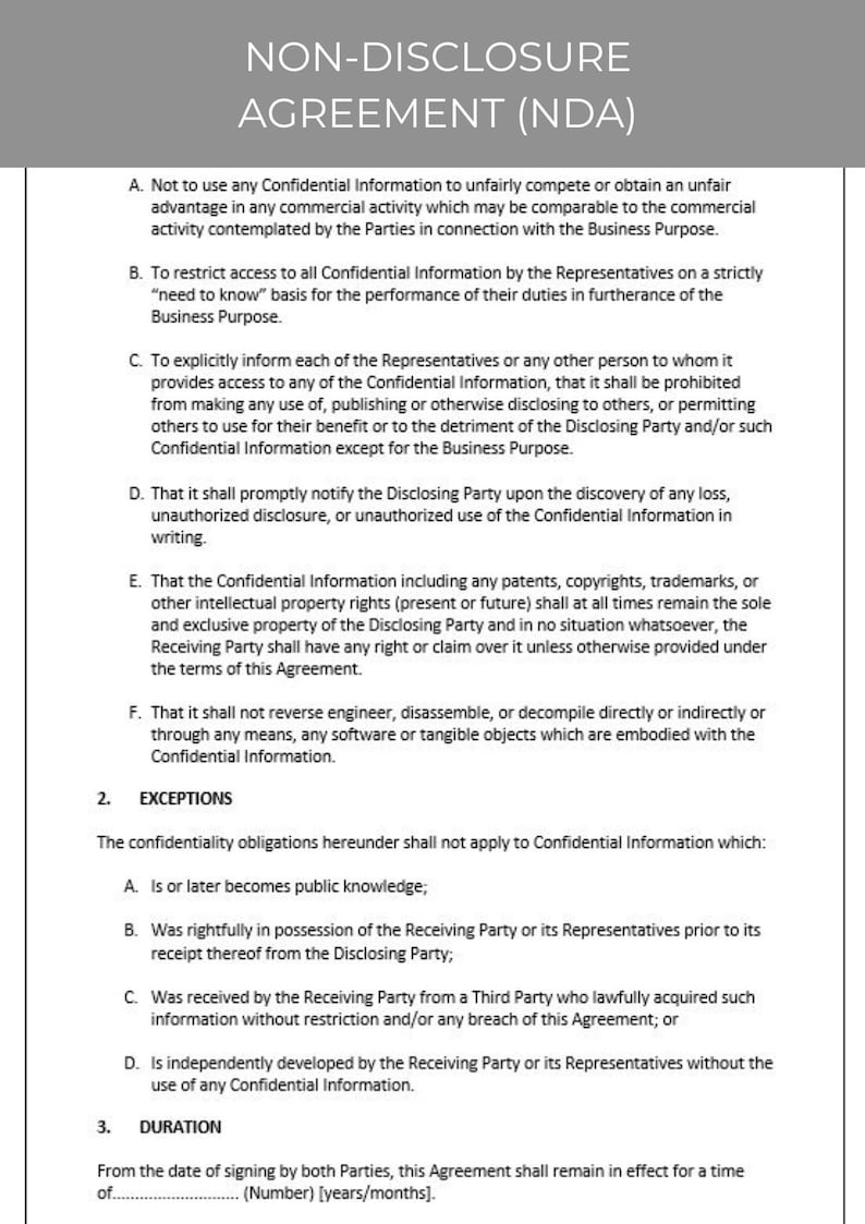 Non-disclosure Agreement (NDA) - Etsy
