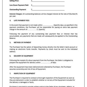 Installment Sale Agreement - Etsy