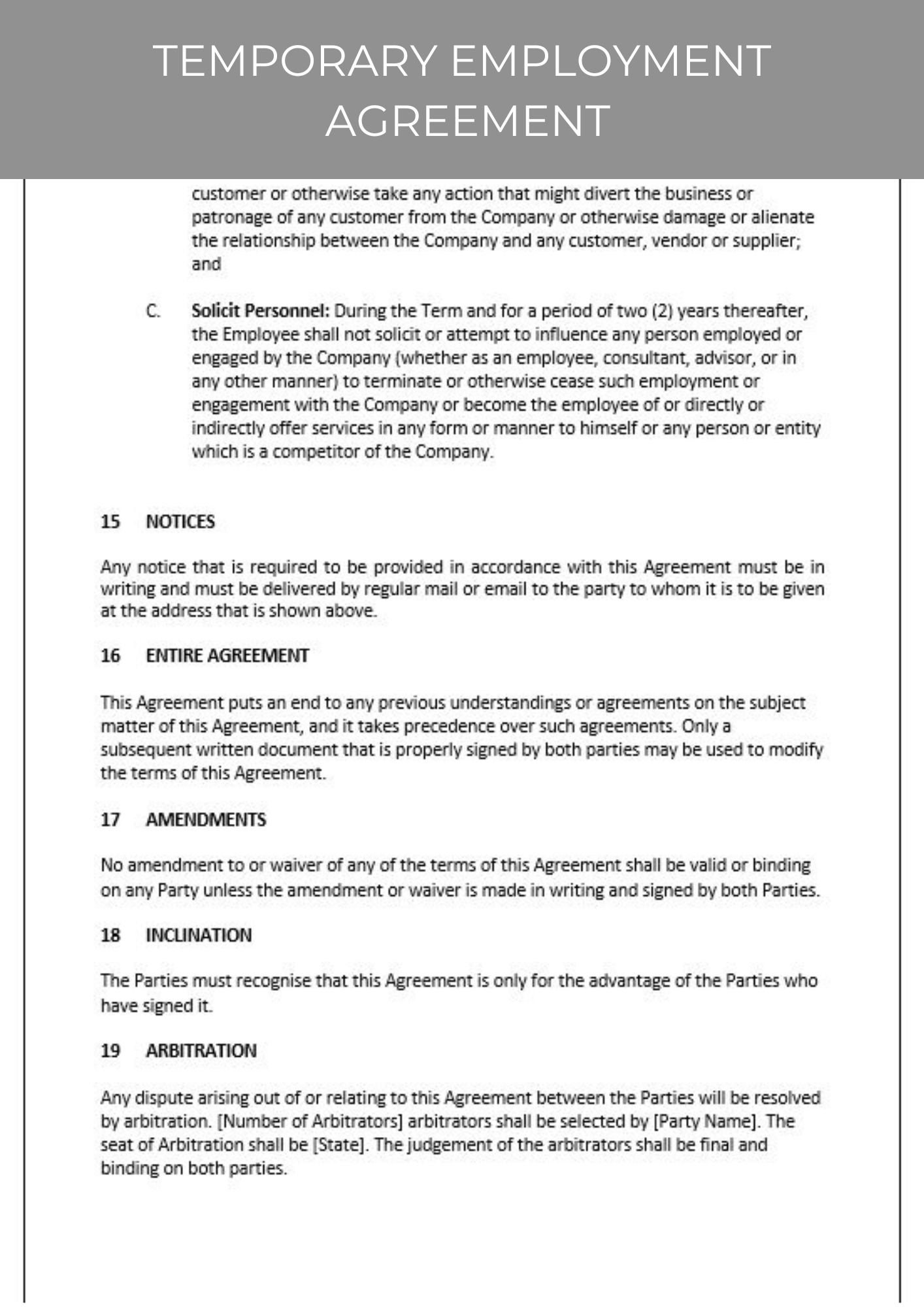 Temporary Employment Agreement - Etsy