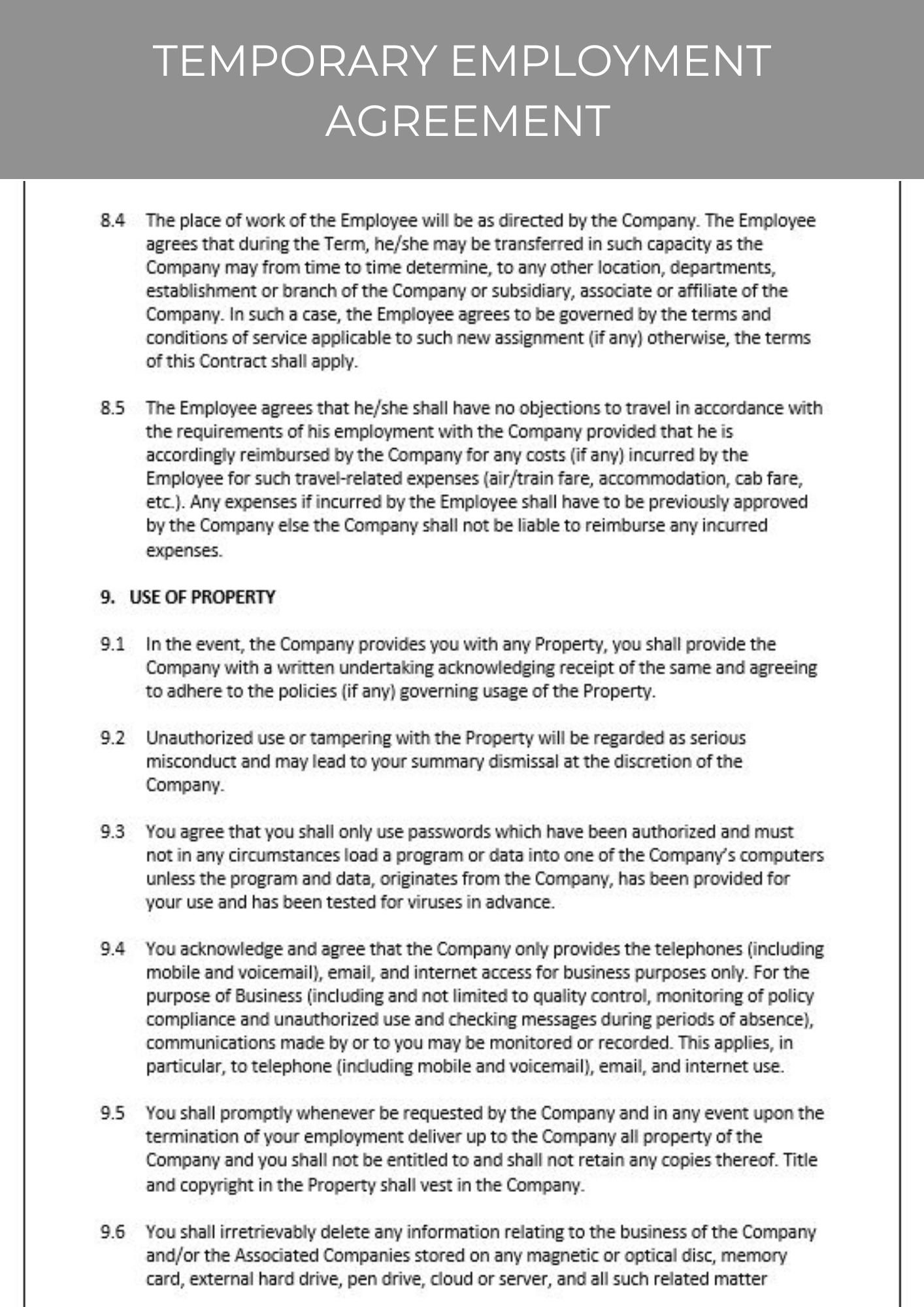 Temporary Employment Agreement - Etsy