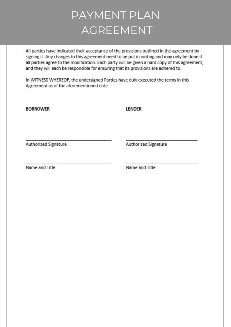 Payment Plan Agreement - Etsy