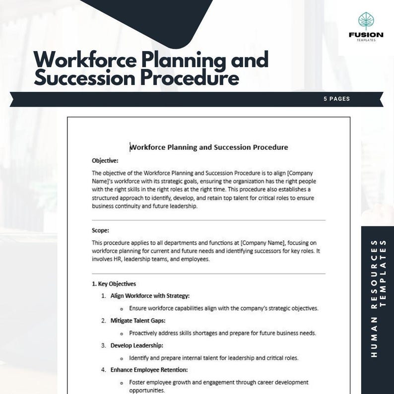 Workforce Planning and Succession Procedure Templates Human Resources ...