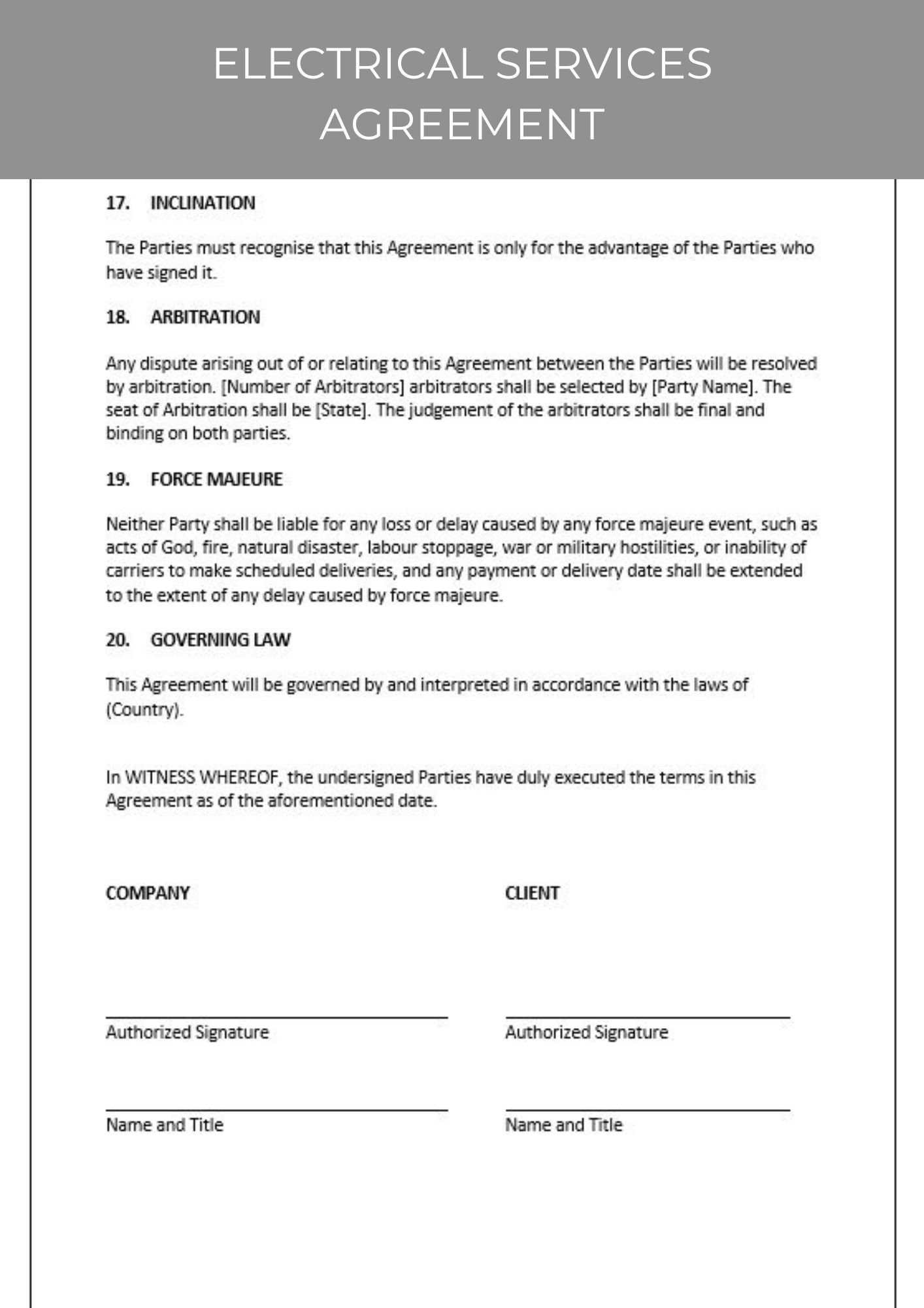 Electrical Services Agreement - Etsy