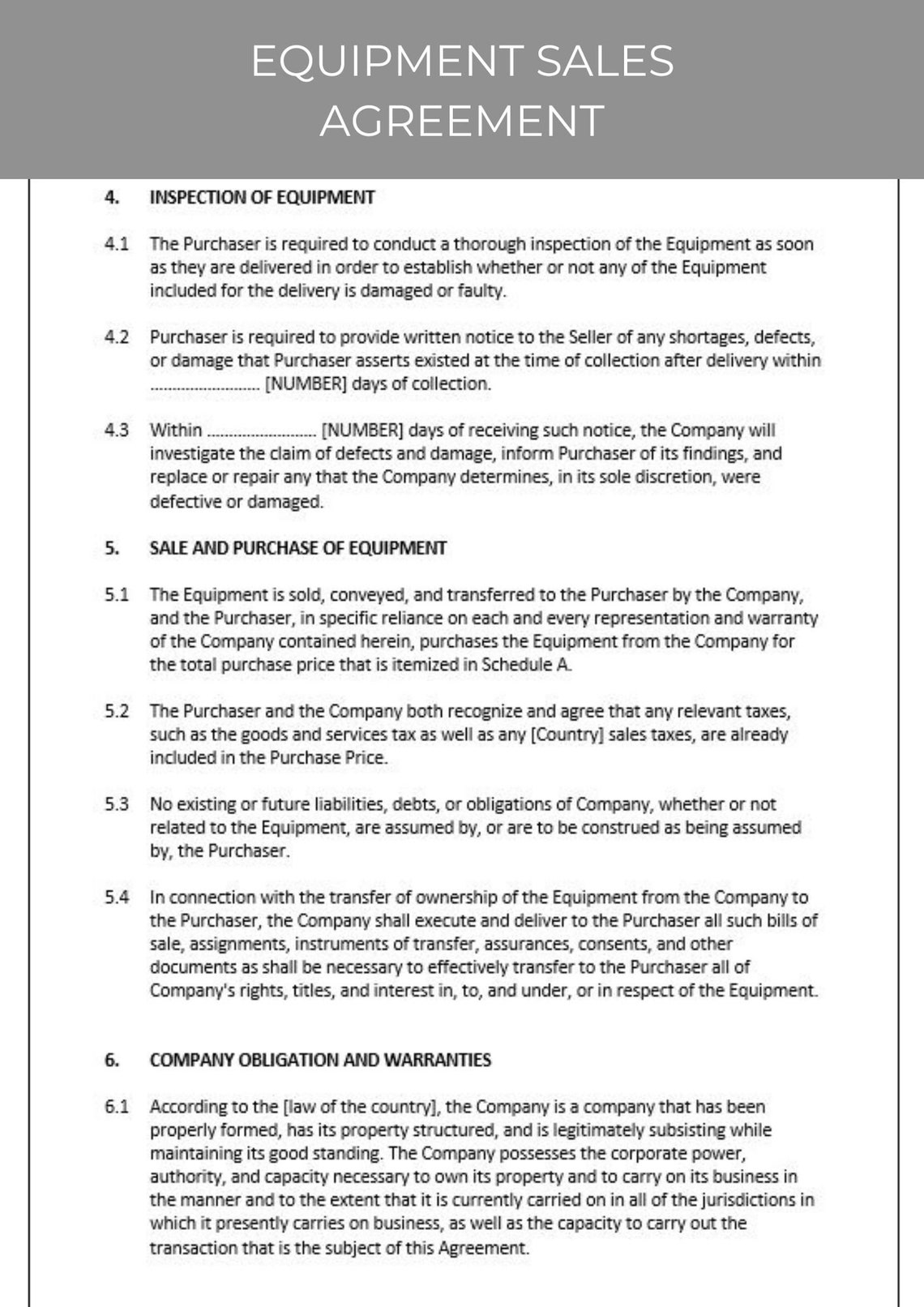 Equipment Sales Agreement - Etsy