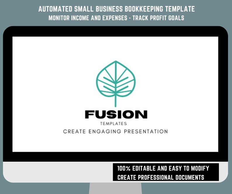 Automated Small Business Bookkeeping Income Sales Expense Tracker ...
