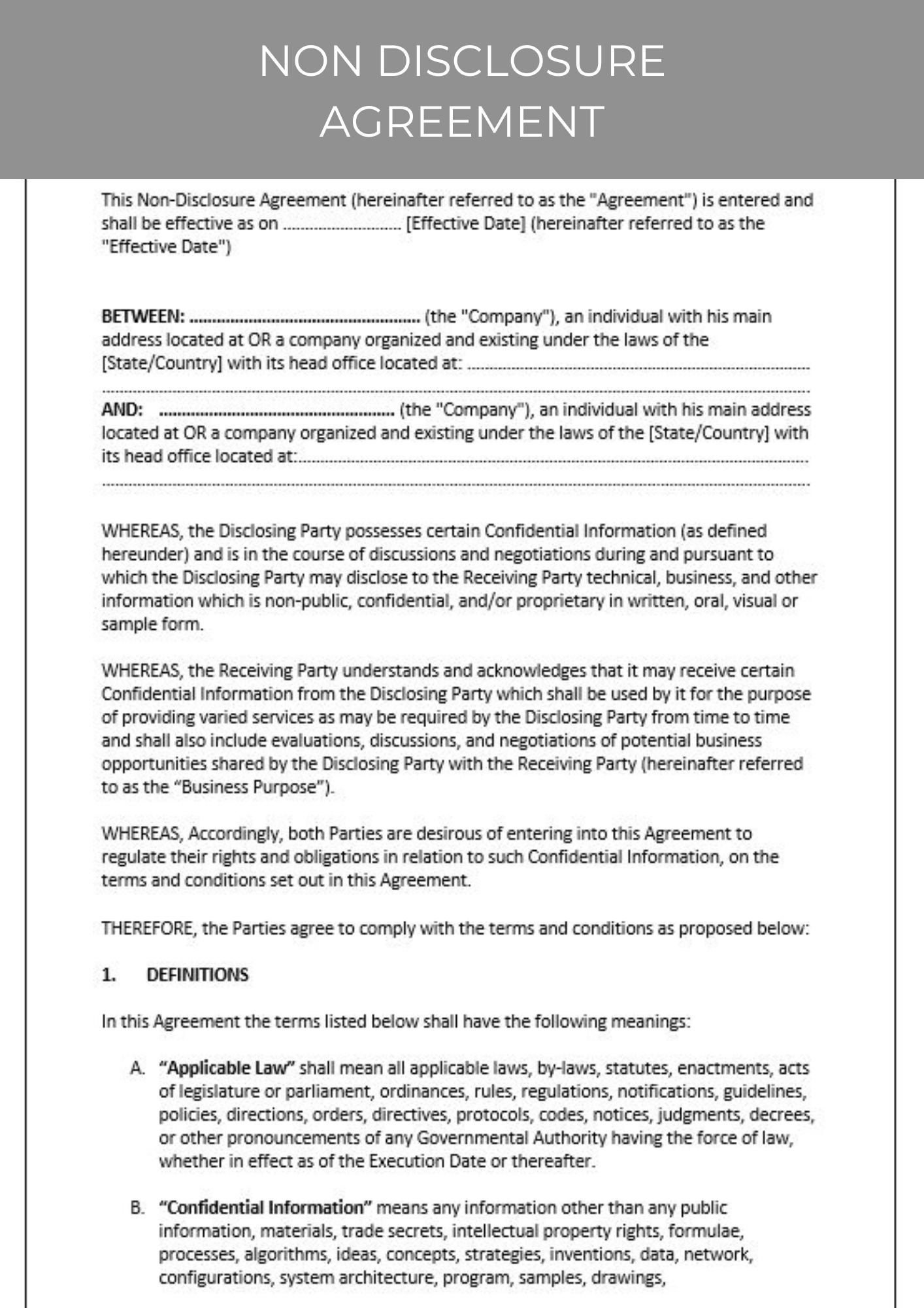 Protocol Agreement Template