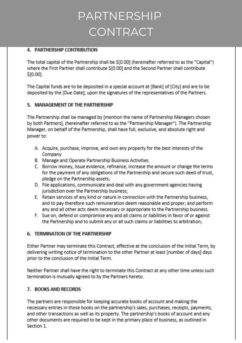 Partnership Contract - Etsy