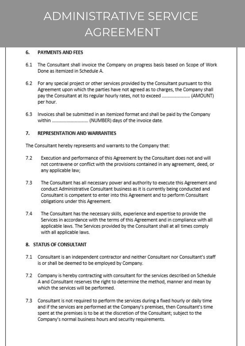 Administrative Services Agreement - Etsy