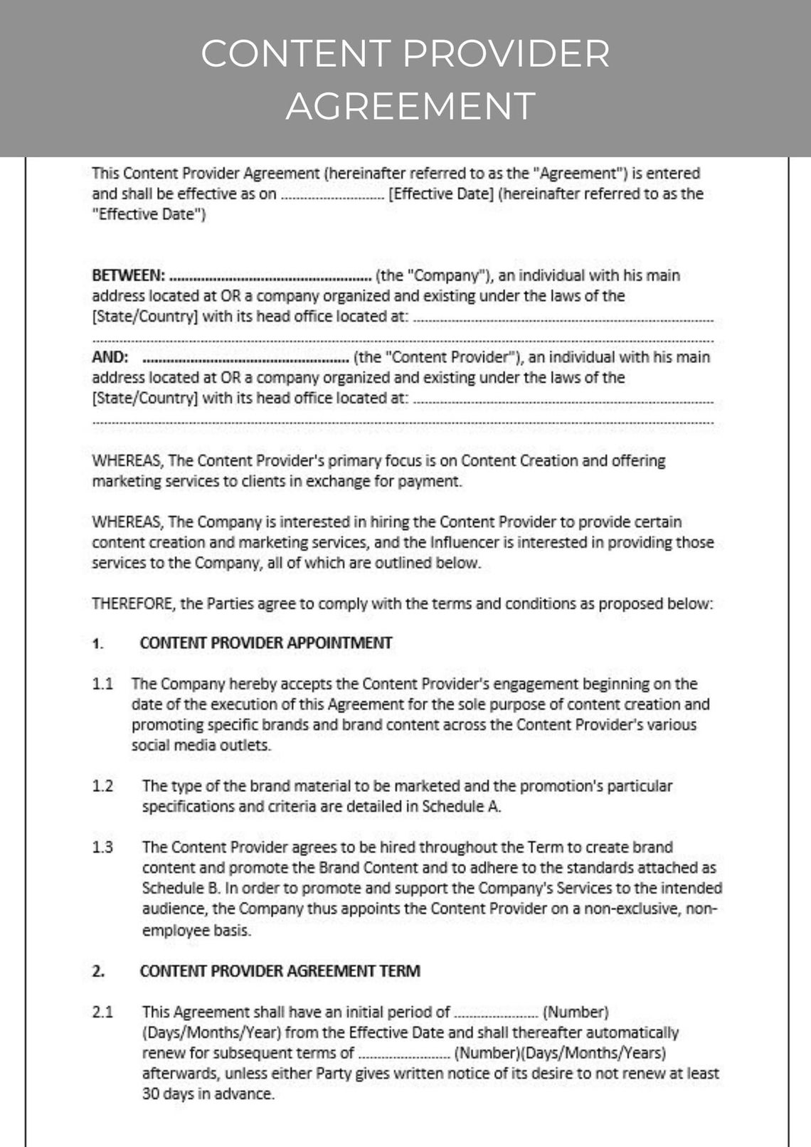 Content Provider Agreement - Etsy
