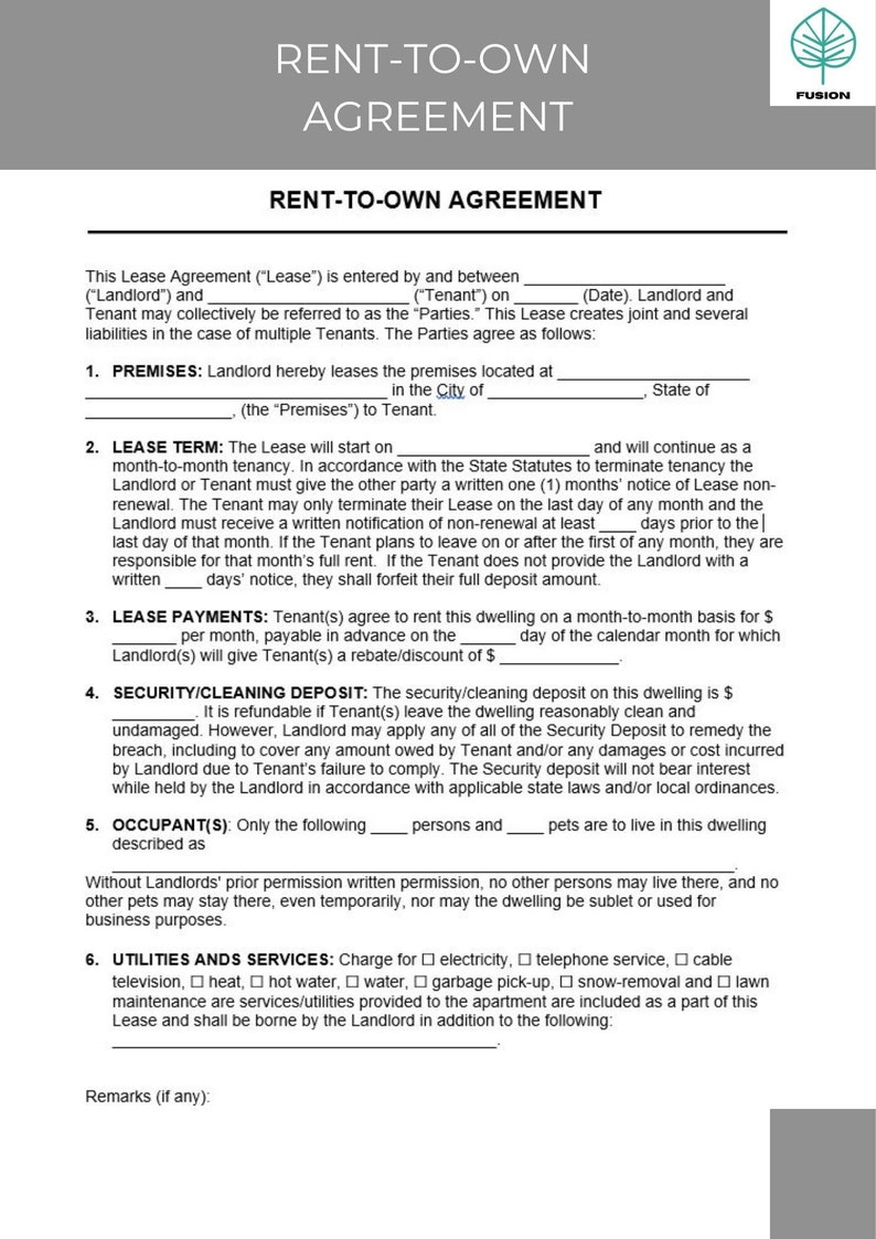 Rent to own Agreement Etsy rent-to-own-agreement-etsy