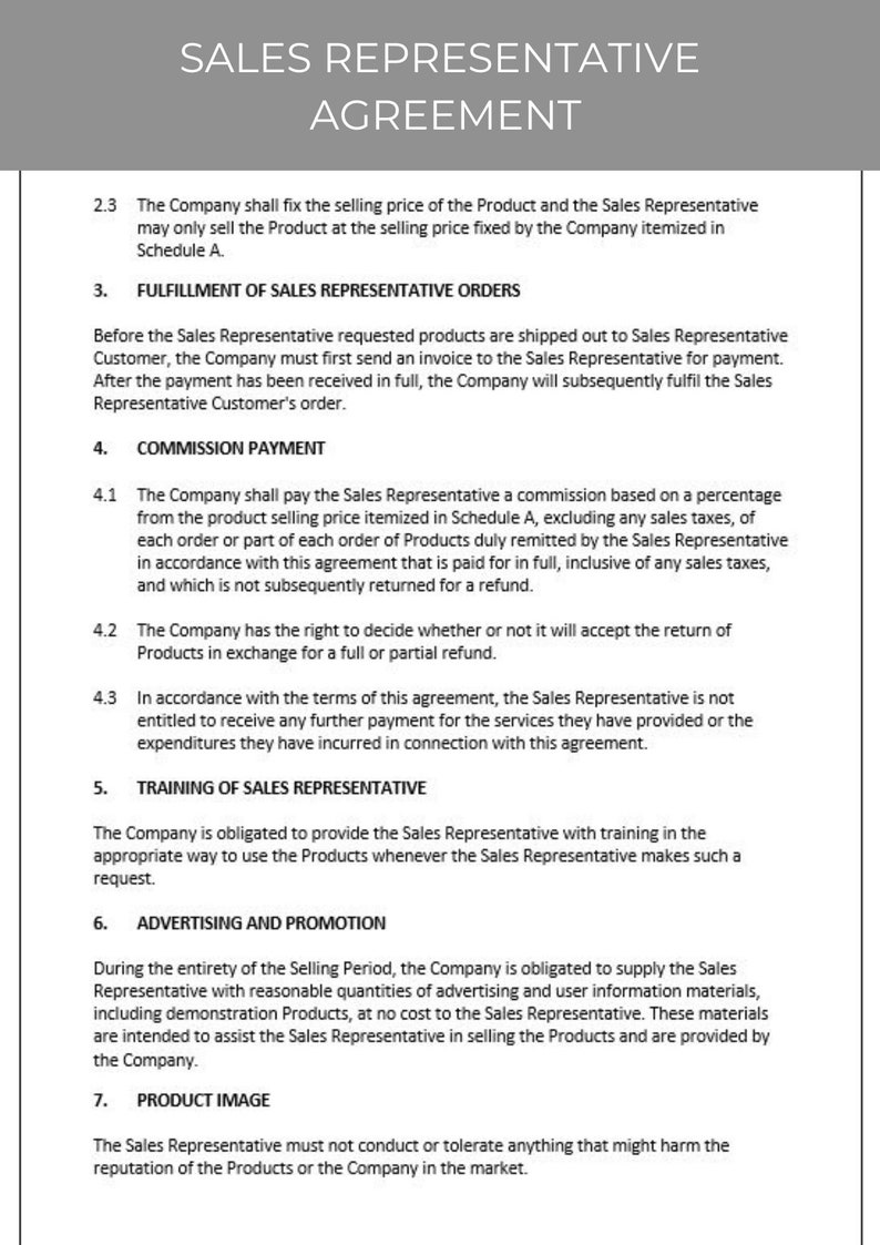 Sales Representative Agreement - Etsy