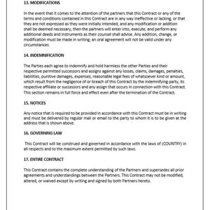 Collaboration Agreement, Contract Agreement, Editable Template, Contract Template, Agreement ...