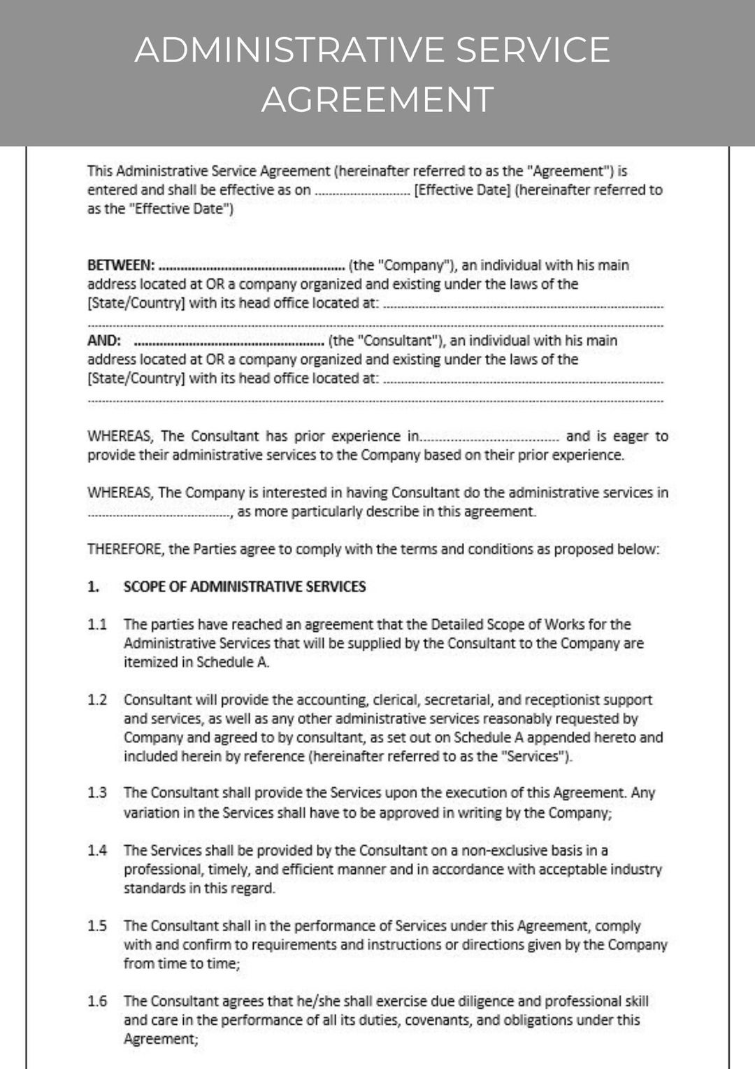 Administrative Services Agreement - Etsy